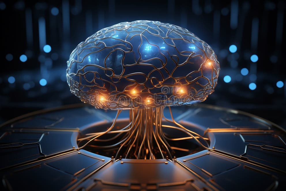 Robot, Android Brain.Artificial Intelligence Concept, Ai Generated ...