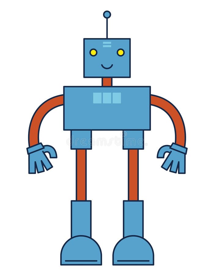 Robot with antenna. stock vector. Illustration of futuristic - 267276623