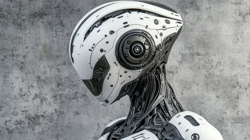 A Robot with the Appearance of a Human, Colored White, is Standing ...