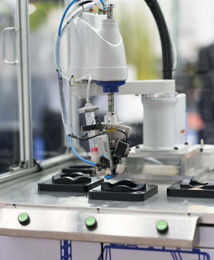 Robot Arm Auto Load And Unload Cnc Turning Part Stock Image Image Of Engineers Intelligence