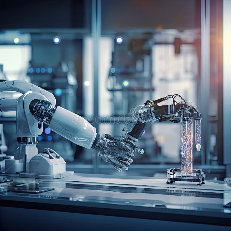 Robot Arm for Biological Experiments in Laboratory,Robot Arm in a High ...