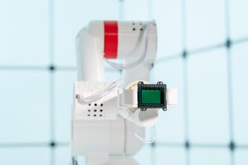 Robot Arm with CCD and CMOS Matrix Image Sensor in the Manipulator ...