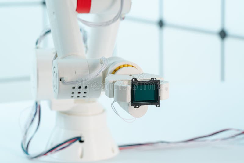 Robot Arm with CCD and CMOS Matrix Image Sensor in the Manipulator ...