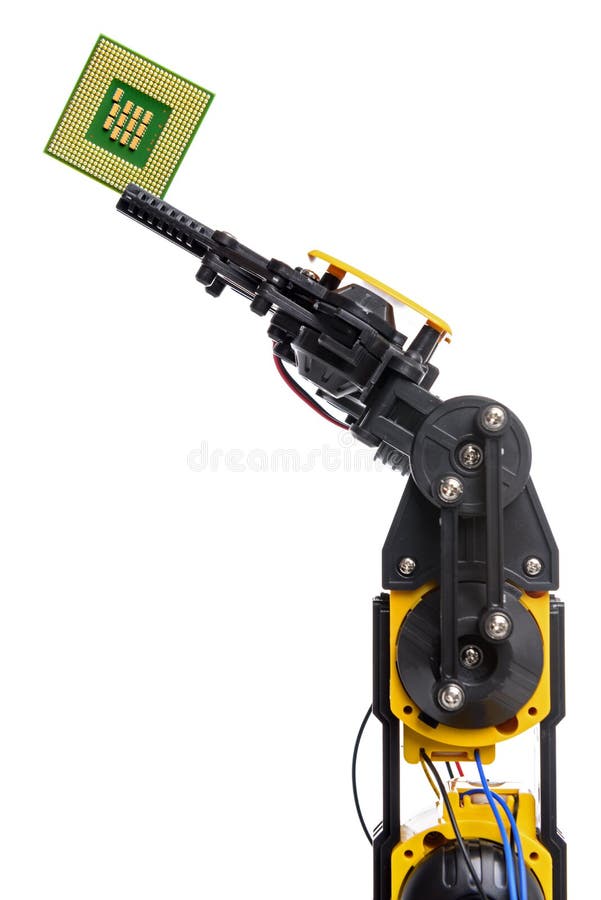 Industrial robot arm stock photo. Image of computer, line - 46883050