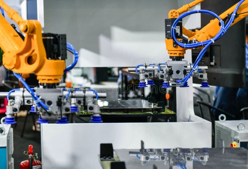 Robot Arm Control the Steel Sheet Cutting Process in the Industrial ...