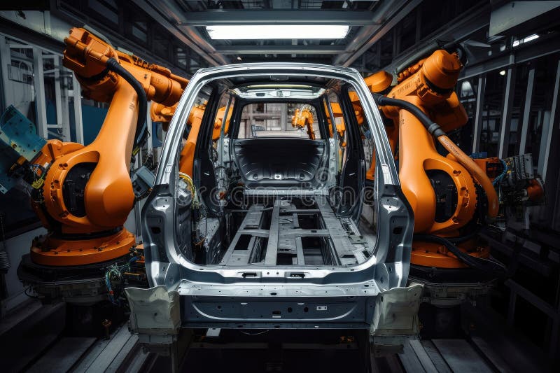 Robot Arm Guiding Human Worker in the Assembly of a Car Stock ...