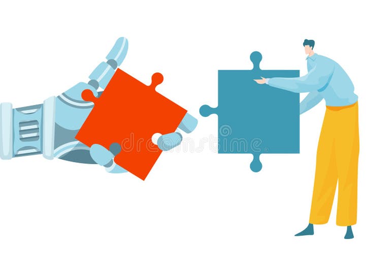 Robot Human Collaboration Stock Illustrations – 1,813 Robot Human ...