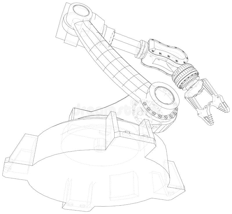 Robot Arm Wire Frame Stock Illustrations – 406 Robot Arm Wire Frame ...