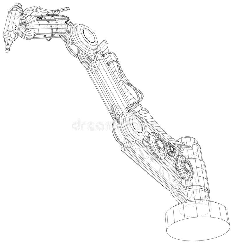 Robot Arm Wire Frame Stock Illustrations – 376 Robot Arm Wire Frame ...