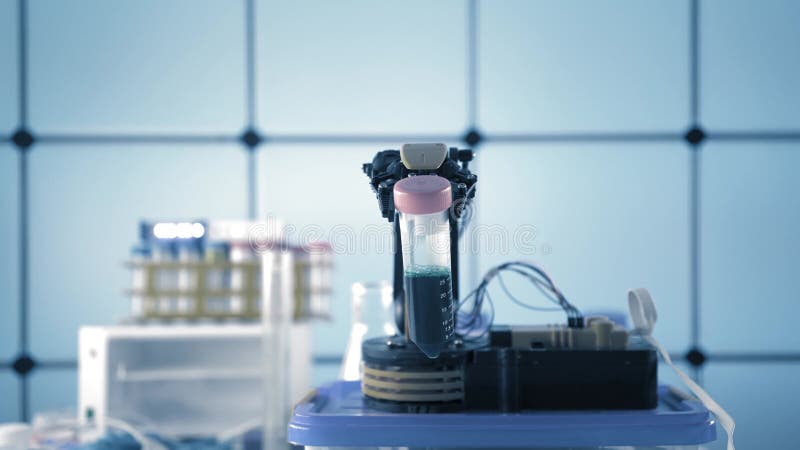 Robot Arm with Test Tube in Laboratory Stock Footage - Video of hand ...