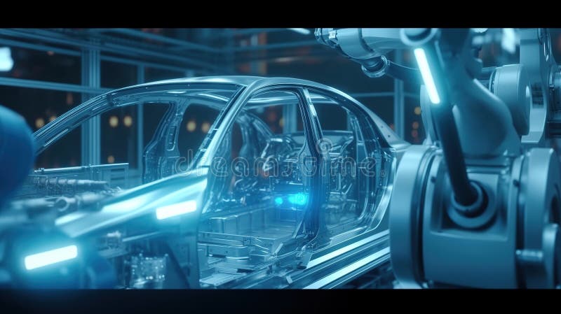 Robot Arms in Communication Network Concept. Industrial Technology ...