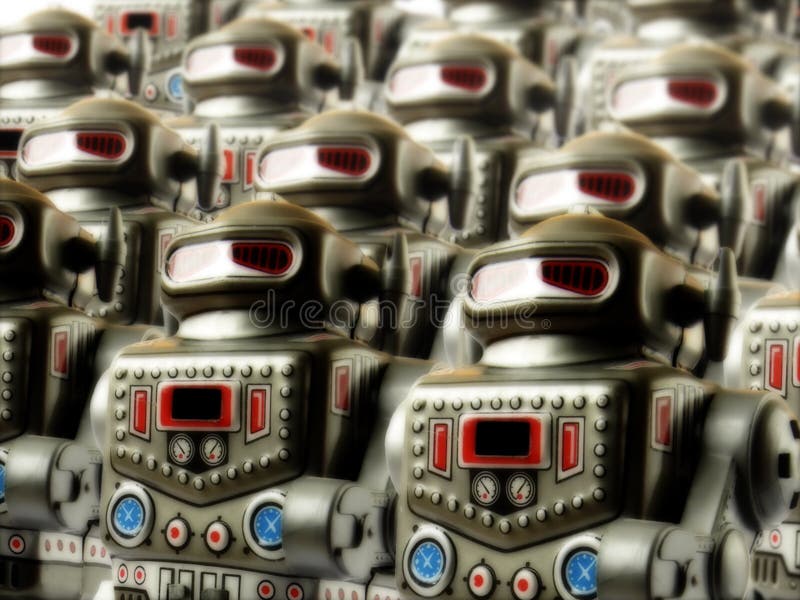 Robot army 3 stock photo. Image of invasion, mechanoid - 1783846