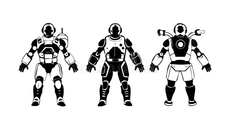 Multiple Robotic Soldiers Stock Illustrations – 1 Multiple Robotic ...