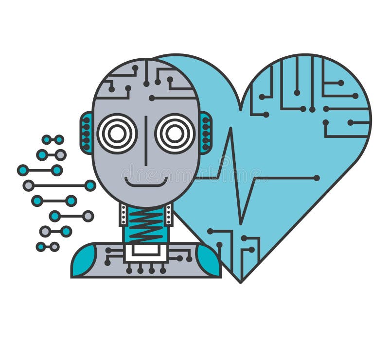 Robot Artificial Intelligence Heart Health Medical Stock Vector ...