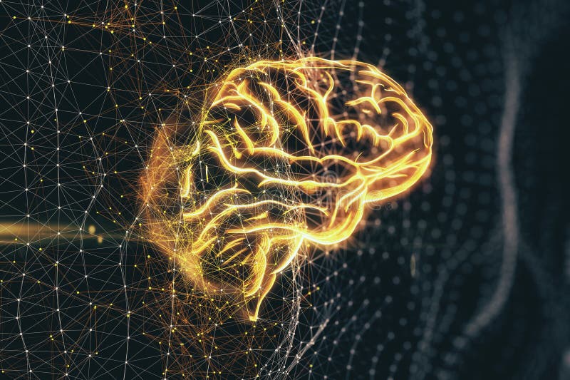 Robot, Artificial Intelligence and Network Technologies Concept with ...