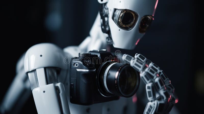 Robot, Artificial Intelligence, Takes Pictures with a Camera, the ...