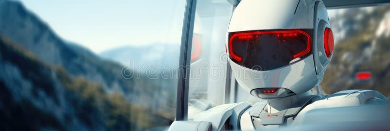 Robot As Human in Air Cable Car Stock Illustration - Illustration of ...