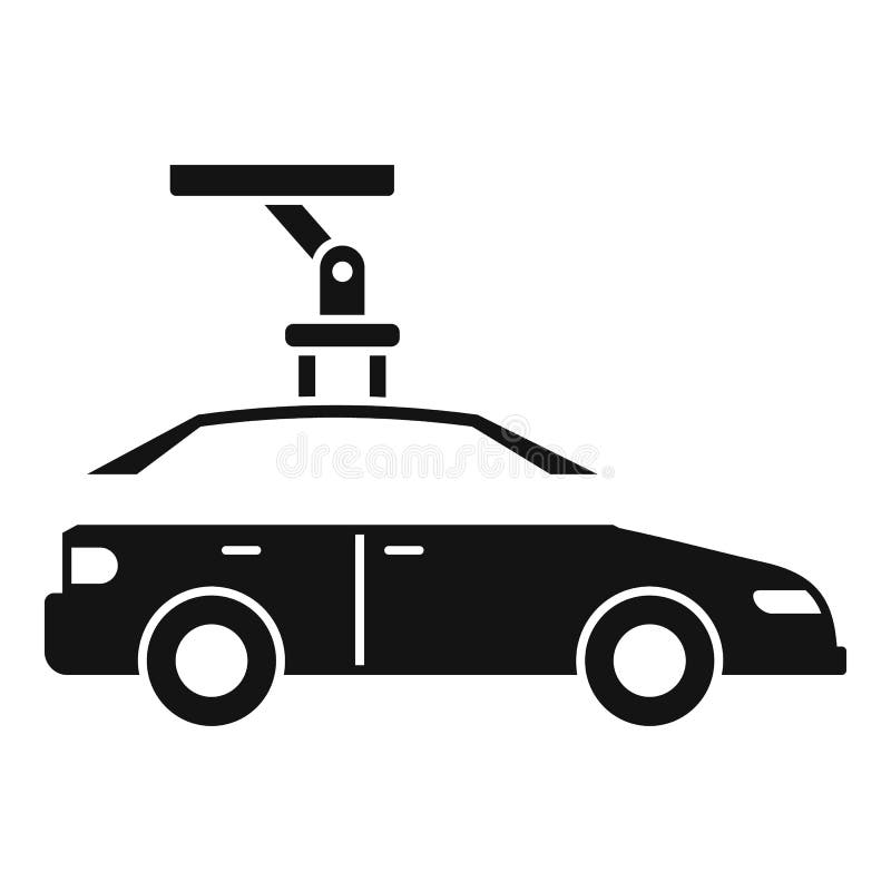 Robot Assembly Car Roof Icon, Simple Style Stock Vector - Illustration ...