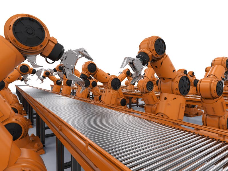 Mini robot finger point stock illustration. Illustration of automaton ...