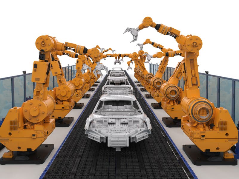 Rendering Robot Assembly Line Stock Illustrations – 2,084 Rendering ...