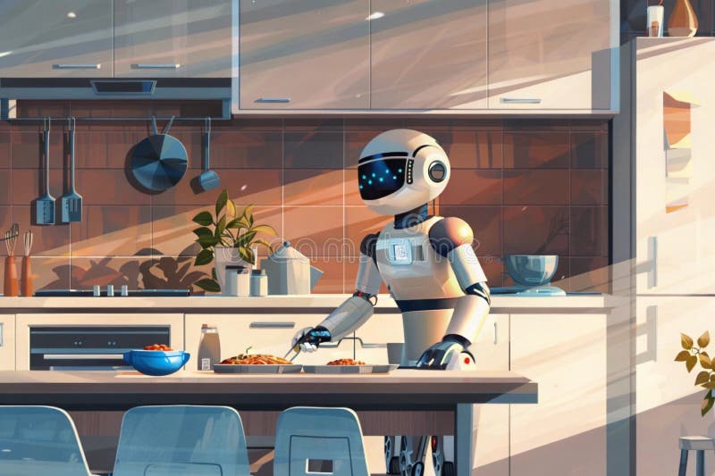 A Robot Assistant with Artificial Intelligence Cooks in the Kitchen ...