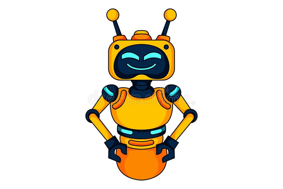 Robot Assistant Character Design Illustration Stock Vector ...