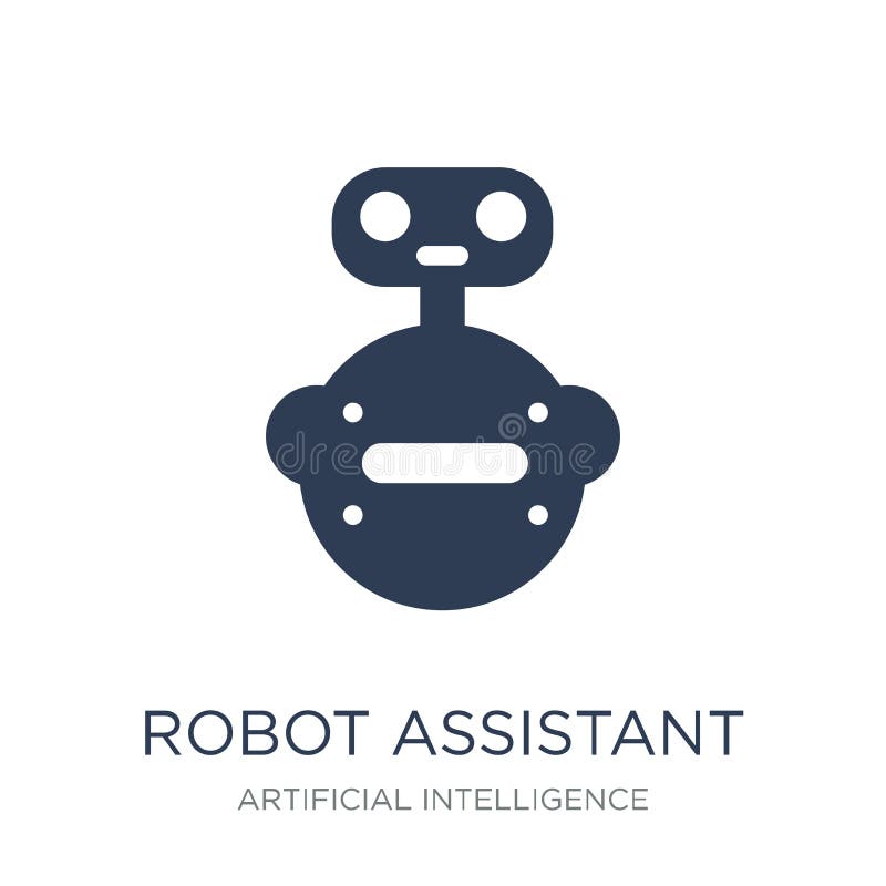Robot Assistant Icon. Trendy Flat Vector Robot Assistant Icon on Stock ...