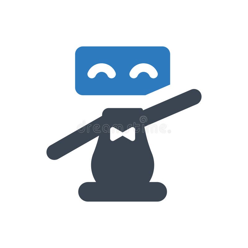 Robot assistants icon stock vector. Illustration of vector - 262613189
