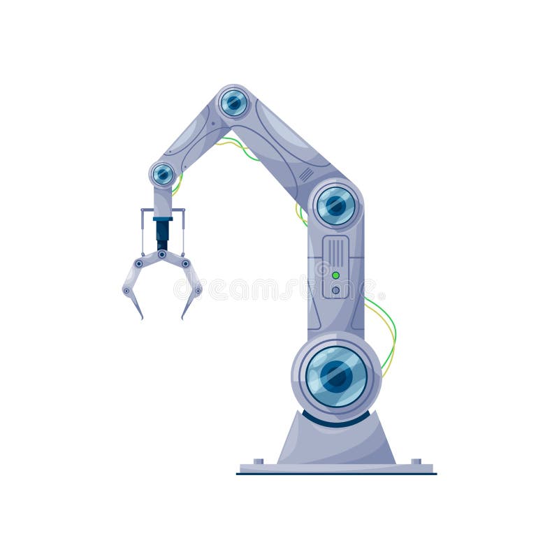 Robot Automation Device Isolate Automated Claw Arm Stock Vector ...