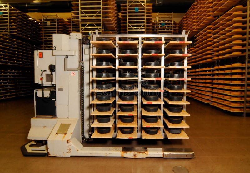 Robot and Automation in Storage Logistics Stock Photo - Image of chain ...