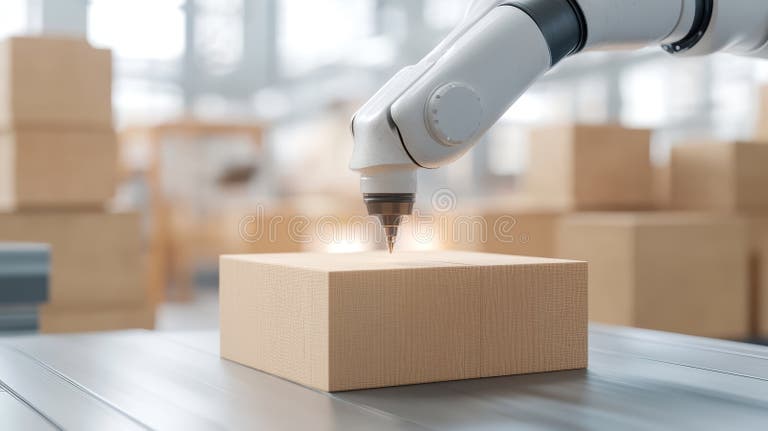 Robot Automation in Warehouse, Efficiently Moving Box with Cardboard ...
