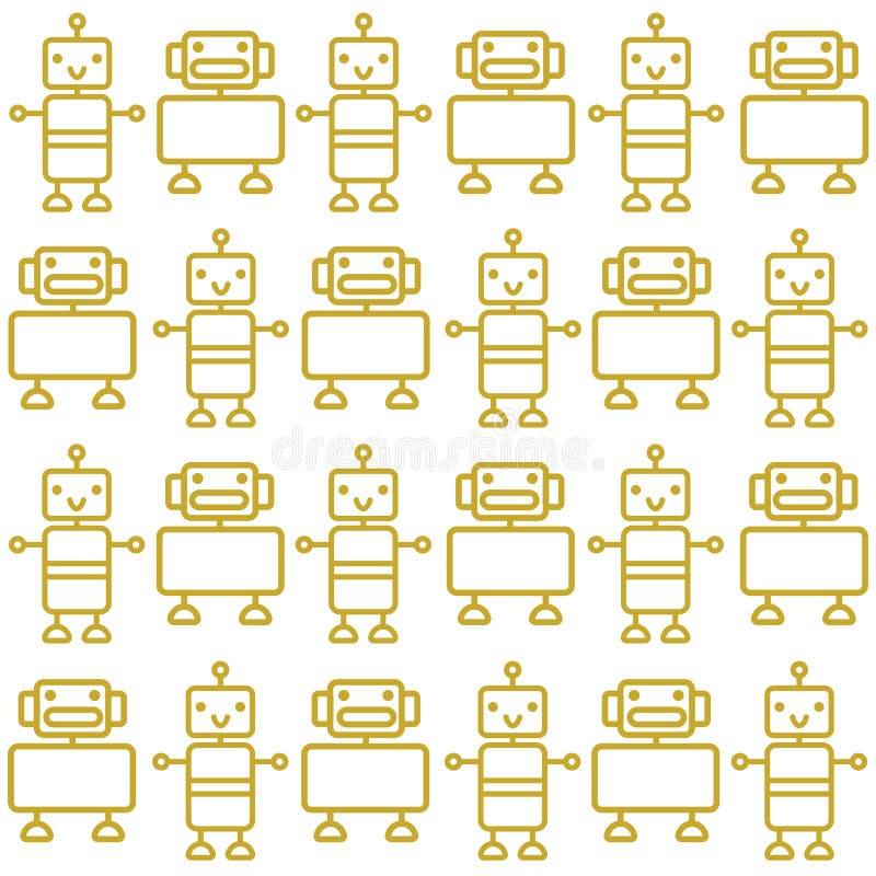 Robot Background. Vector Illustration Decorative Background Design ...