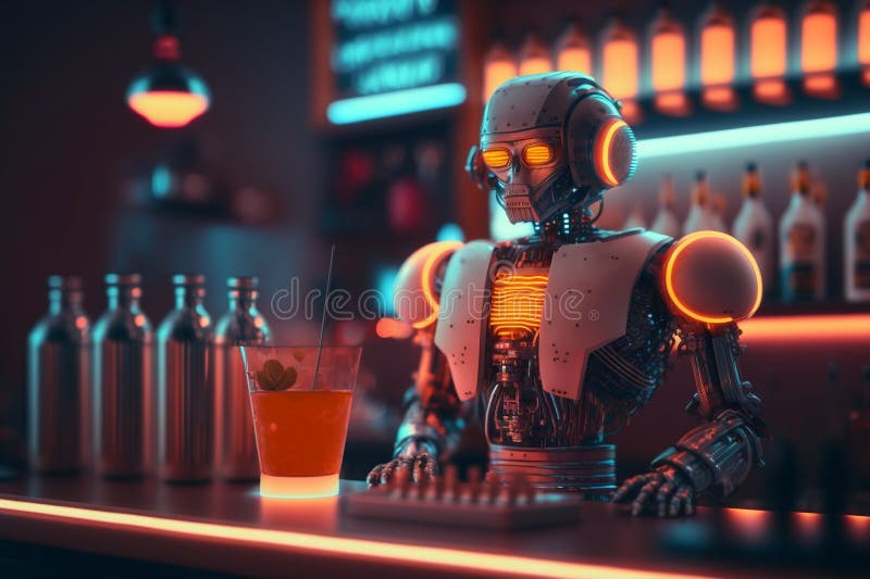 Robot Bartender Stock Illustrations – 134 Robot Bartender Stock ...