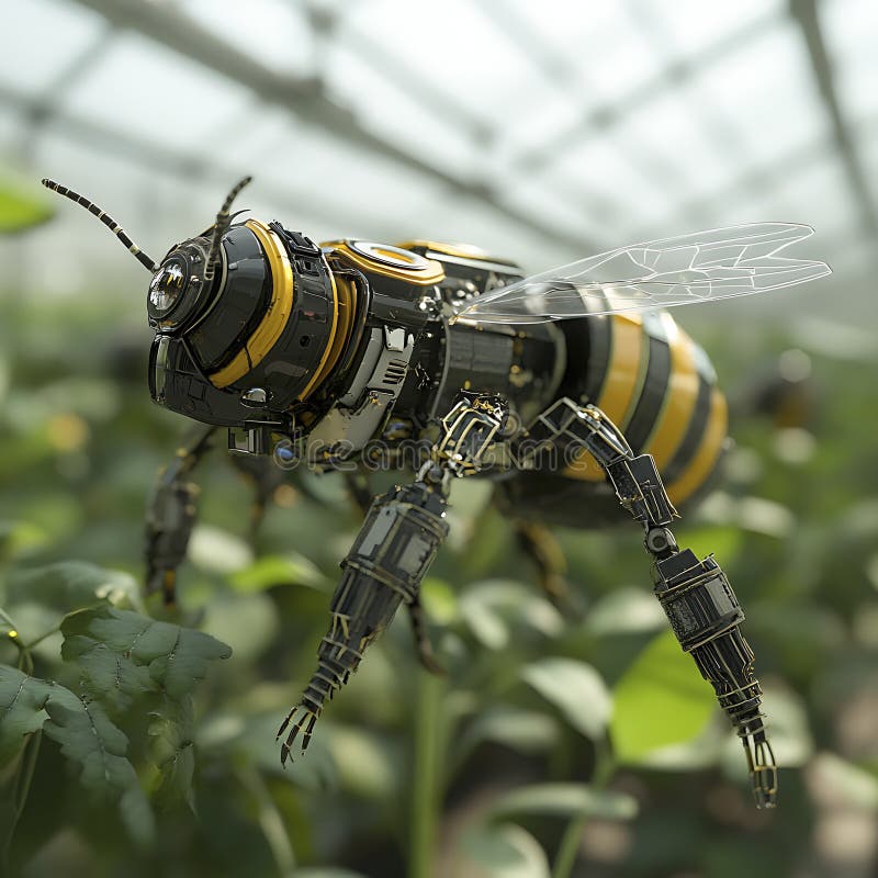 Robot Bee Pollinates Greenhouse Crops with Precision Stock Photo ...