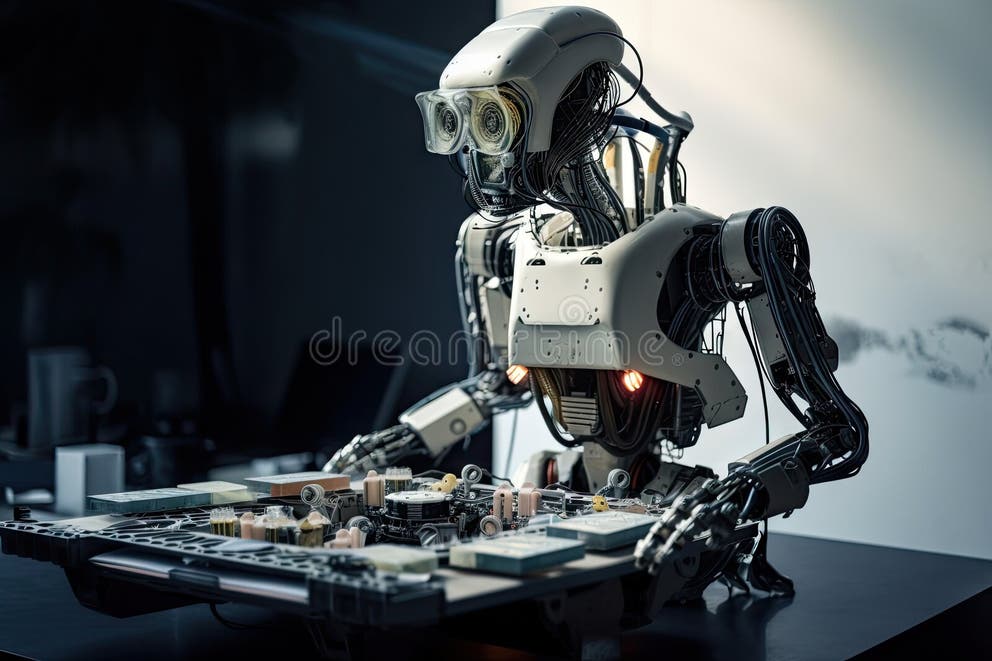 Robot Being Programmed with Intricate and Complex Set of Commands To ...