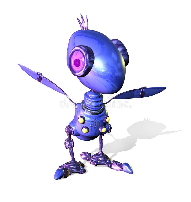 Robot Bird - with Clipping Path Stock Illustration - Illustration of ...