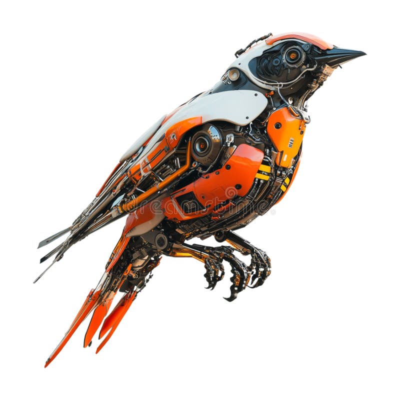 Robot Bird Flying on Transparent Background - Ai Generated Stock ...