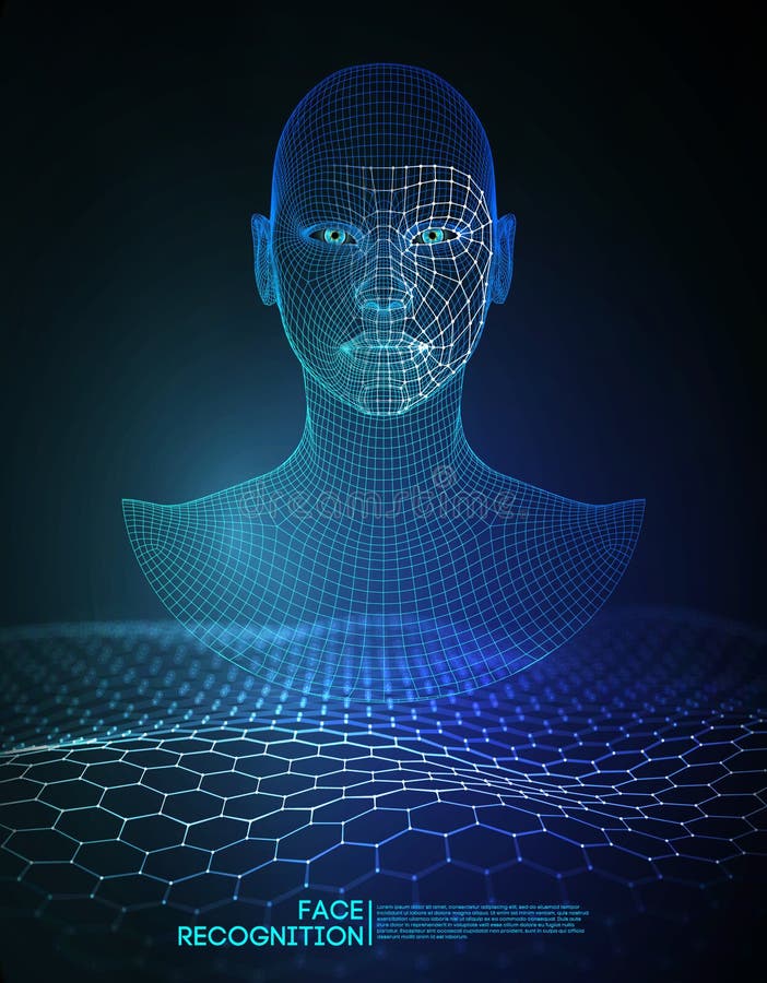 Robot Blue Eyes Android with Detailed Iris and Pupil. Facial ...