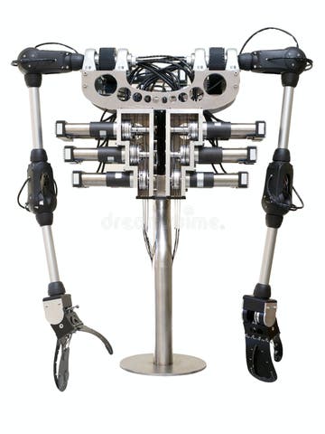 Robot body stock image. Image of isolated, chrome, motor - 15893131