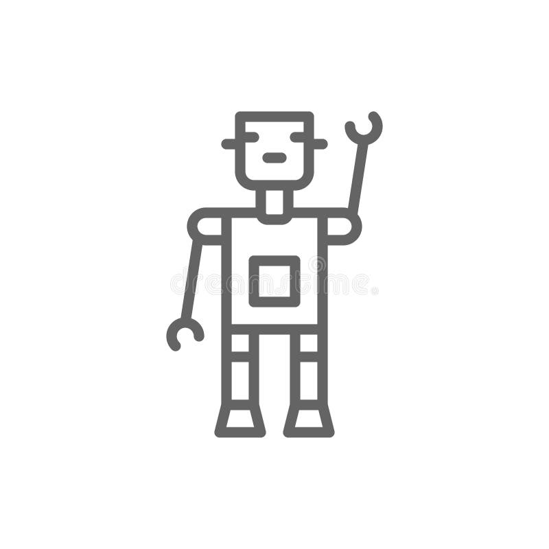 Robot, Bot, Chatbot, Artificial Intelligence Grey Icon. Stock Vector ...
