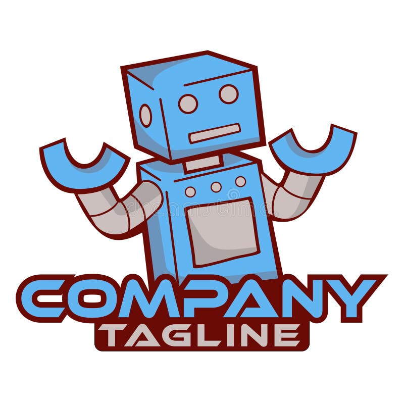 Robot with box head stock vector. Illustration of clothing - 208991728