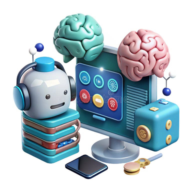 Robot Brains Computer Science Artificial Intelligence Stock ...