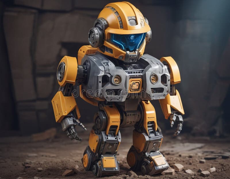 Robot Builders Work On A Construction Site With Tools Made With Ai