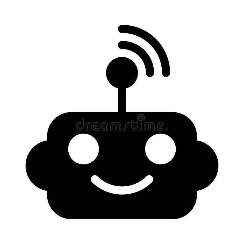 Robot Cake Vector Thin Line Icon Stock Illustration - Illustration of ...