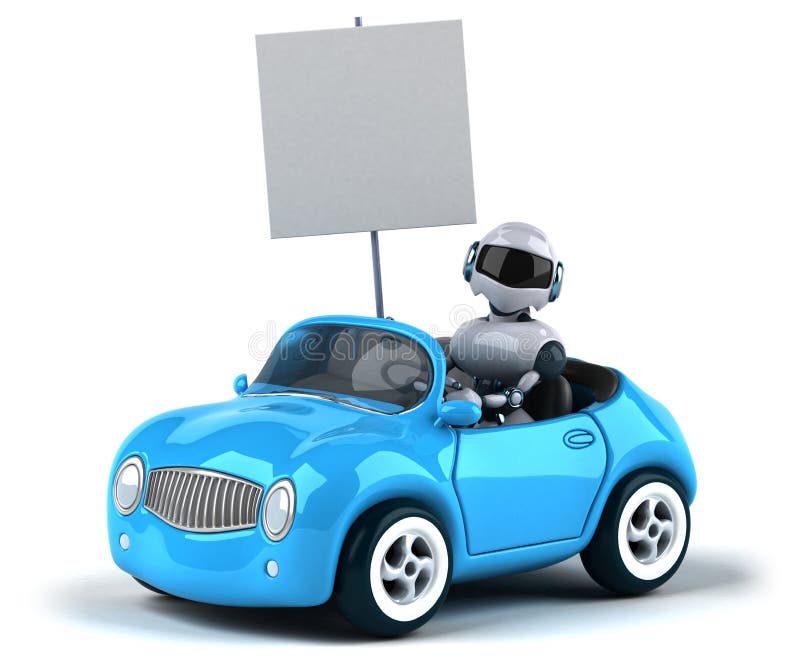 Robot and car stock illustration. Illustration of metal - 65950627