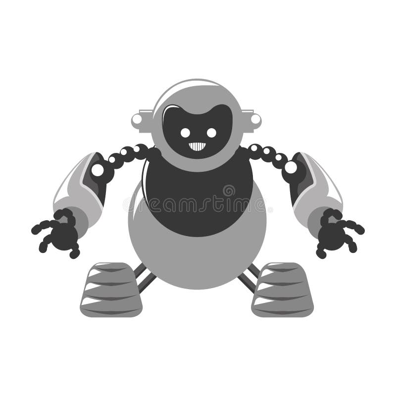 Robot Cartoon Icon. Machine Design. Vector Graphic Stock Vector ...