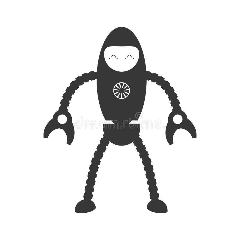Robot Cartoon Icon. Machine Design. Vector Graphic Stock Vector ...