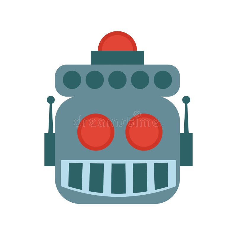 Robot Cartoon Icon. Machine Design. Vector Graphic Stock Vector ...