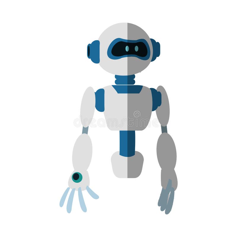 Robot cartoon icon stock vector. Illustration of robotic - 87527589