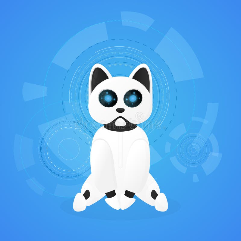 Robot Cat. Animal Machines Working Automatically, Interactive Computer ...